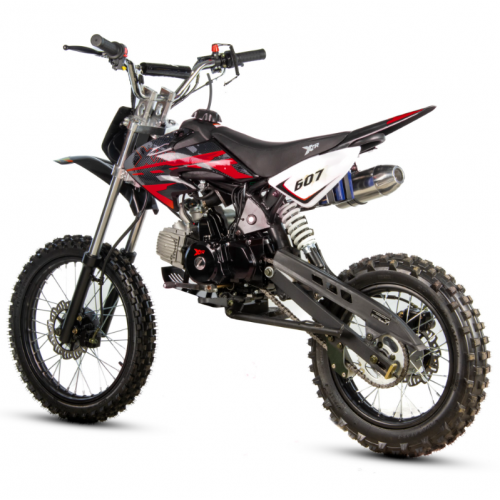 Benzīna motocikls 125cm3, 17"/14", manuāls 4 ātrumi XTR 607 (kājas - kick starts)